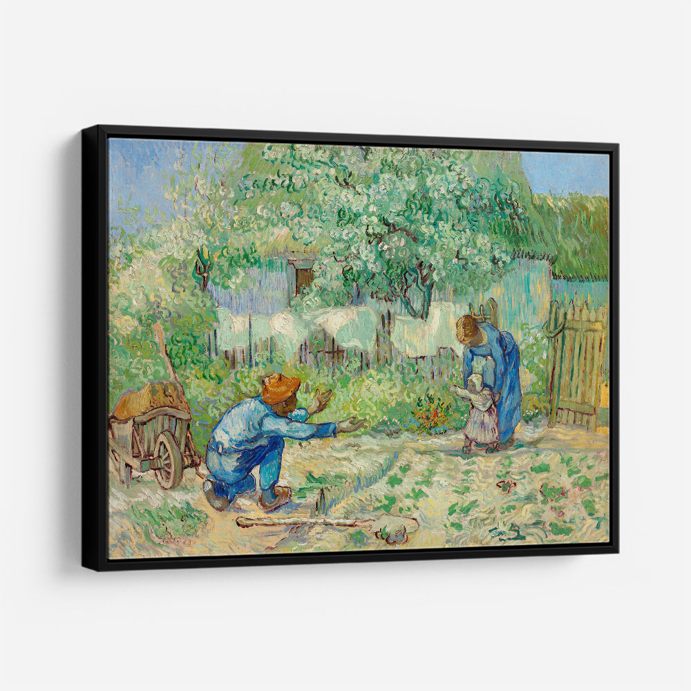 First Steps (1890) by Vincent Van Gogh Wall Art